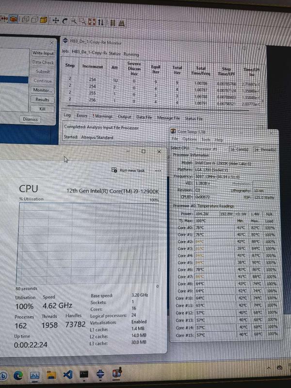刘振宇 的想法: 大小核及超频对Abaqus计算效率的影响 | 用 i9-12900K 简单做了个测试，同样的 cae 文件和 UMAT 文件，运… - 知乎