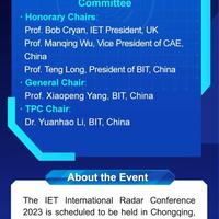 JoeyBG 的想法: 欢迎大家赐稿2023-IET国际雷达会议 | IET和北京理工大学联合主办的“IET国际雷达会议（IET Radar ...