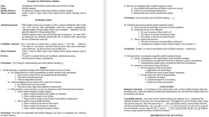 英文outline怎么写? - 知乎