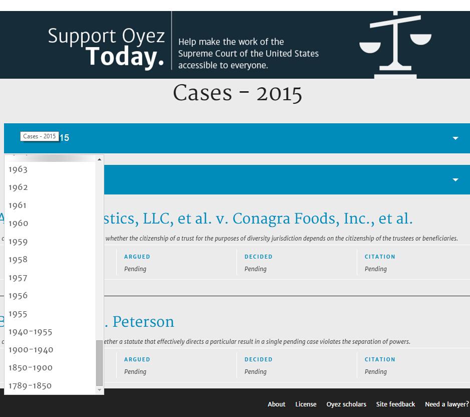 网站推荐：Oyez - 知乎