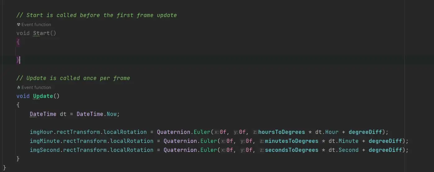 100个Unity完整小游戏系列(0)-时钟 - 技术专栏 - Unity官方开发者社区