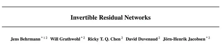 ResNet架构可逆！多大等提出性能优越的可逆残差网络_invertible residual networks, icml, 2019 ...
