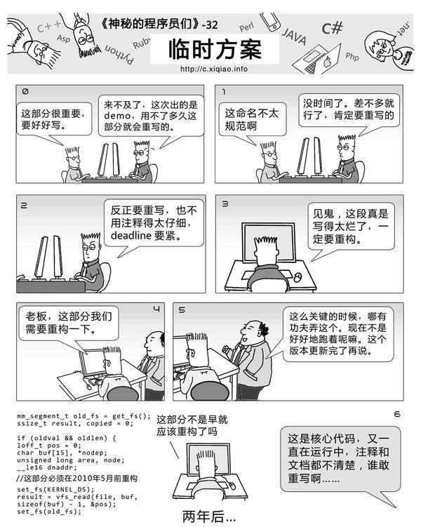 《神秘的程序员们》漫画连载32 临时方案 知乎