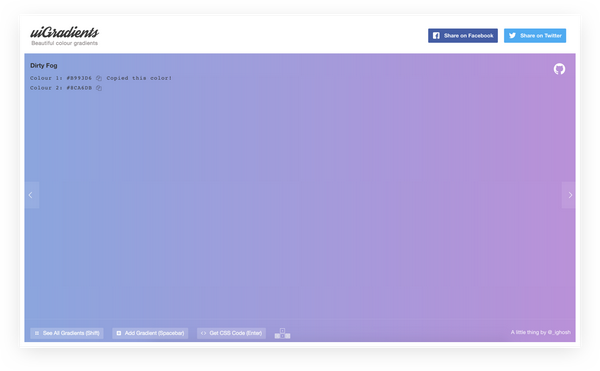 给你一个好看的渐变色方案——uigradients - 知乎