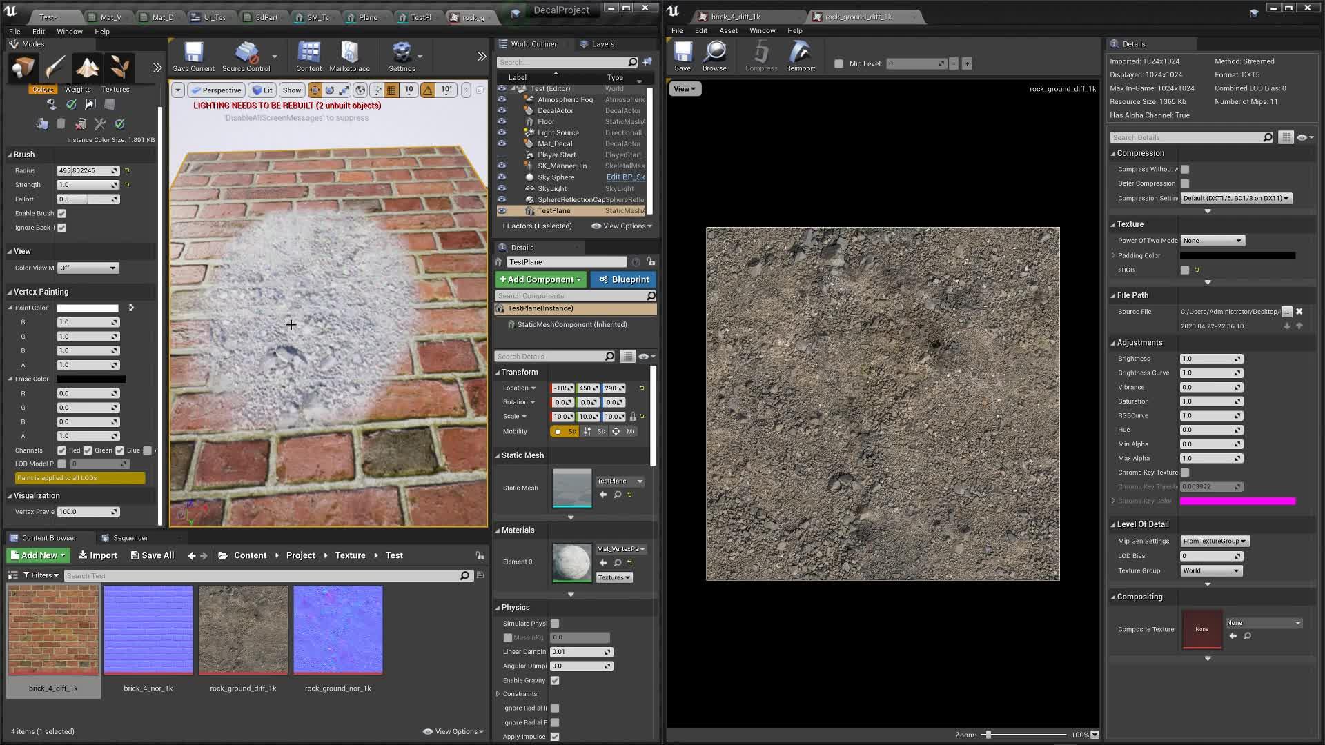 【UE4】Decal & Vertex Paint 基础入门 - 知乎