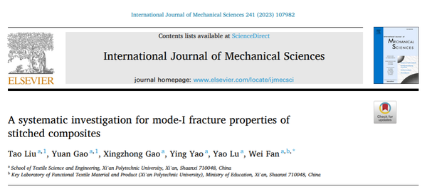 西安工程大学樊威教授团队IJMS：缝合参数对3D缝合复合材料I型层间断裂行为的影响机理 - 知乎