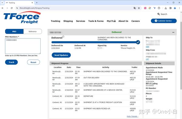 25 家美国尾程派送卡车承运商及货物追踪网址介绍 - 知乎