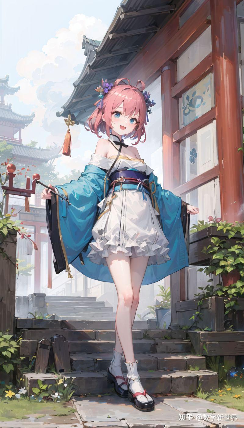 春天来了，和动漫美少女一起去赏花吧！《ai创作每日鉴赏》2023 03 26 知乎
