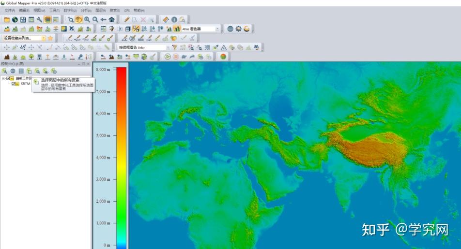 Global Mappe 23怎么下载DEM和制作等高线 - 知乎