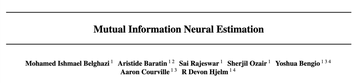 Mutual Information meets Representation Learning - 知乎