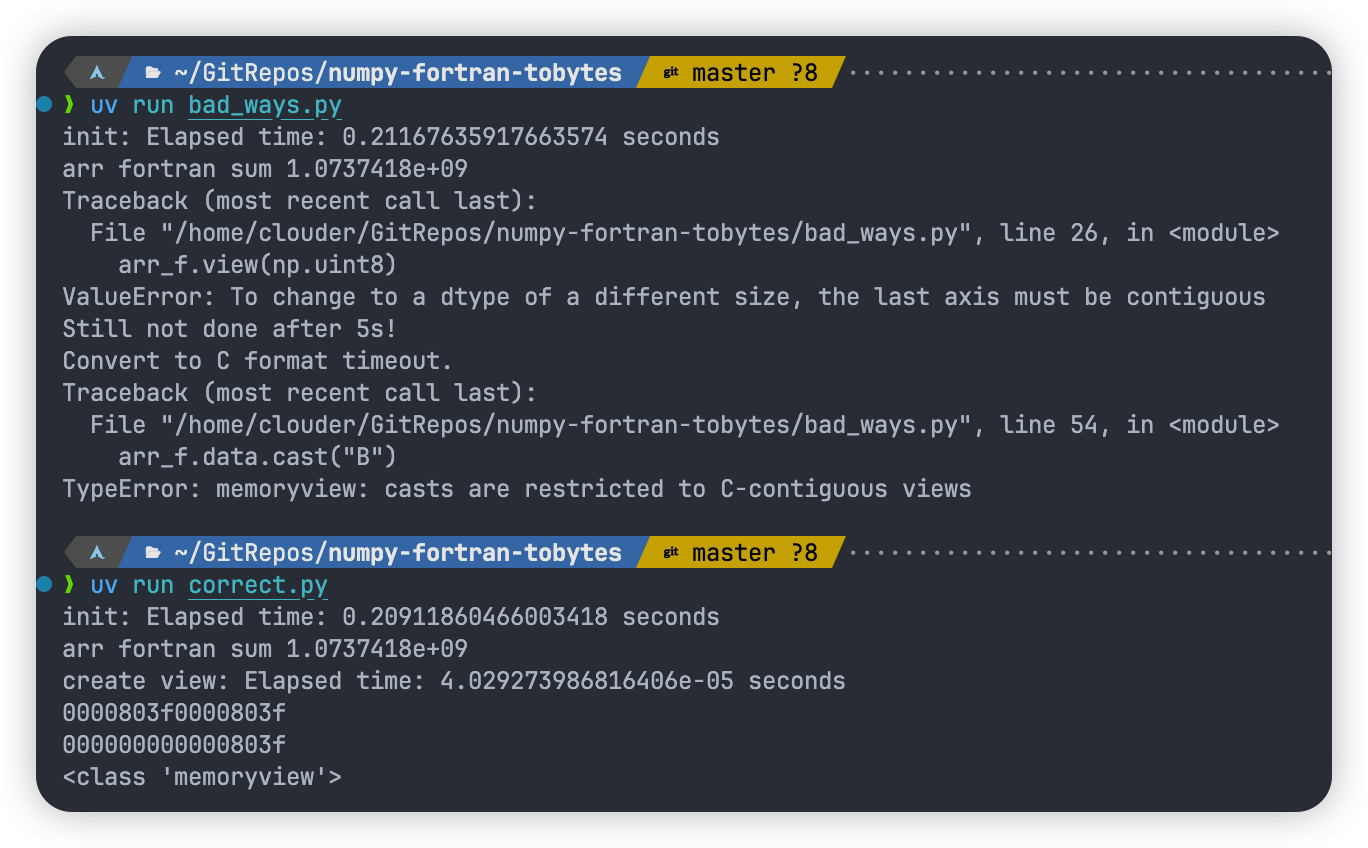 Numpy Zero Copy 获取 Fortran Order Array 的 Byte Memory View - 知乎