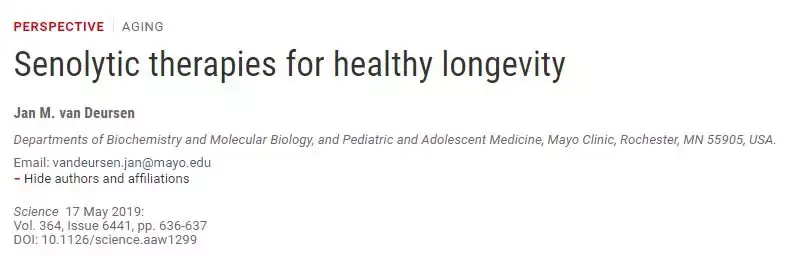 Science观点 | 清除衰老细胞，Senolytic疗法或将可延缓衰老 - 知乎