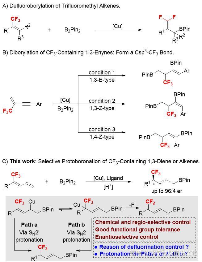 天津大学张淳教授课题组Angew. Chem. Int. Ed.：铜催化实现CF3-1，3二烯的硼化质子化反应 - 知乎