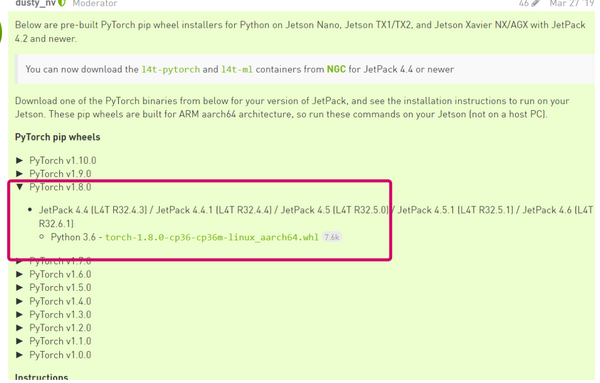 jetson xaver NX cuda-10.2 tensorrt8.0.1.6 安装docker镜像。可以用pytoch1.8.0，与python 版本tensorrt - 知乎