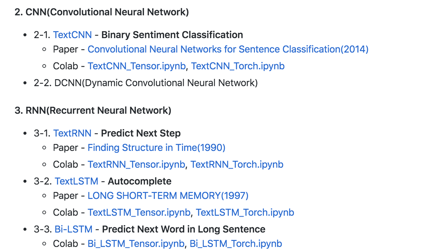 一个很赞NLP入门代码练习库（含Pytorch和Tensorflow版本） - 知乎