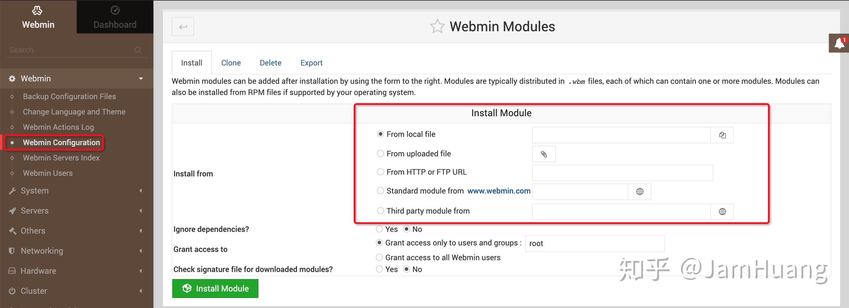[实用技巧] 用 webmin 在线管理树莓派系统 - 知乎