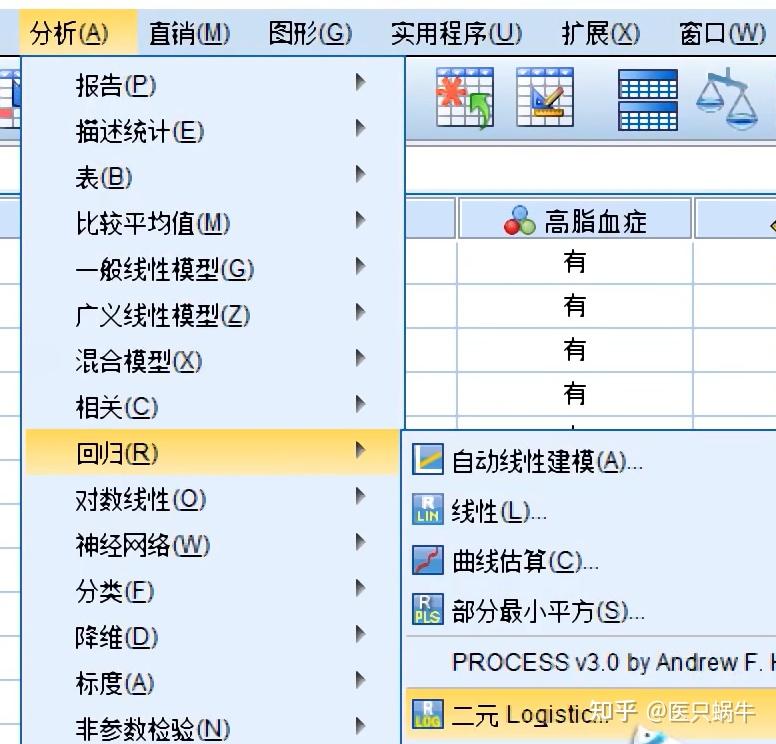 SPSS二元logistic回归分析的操作及结果解读 - 知乎