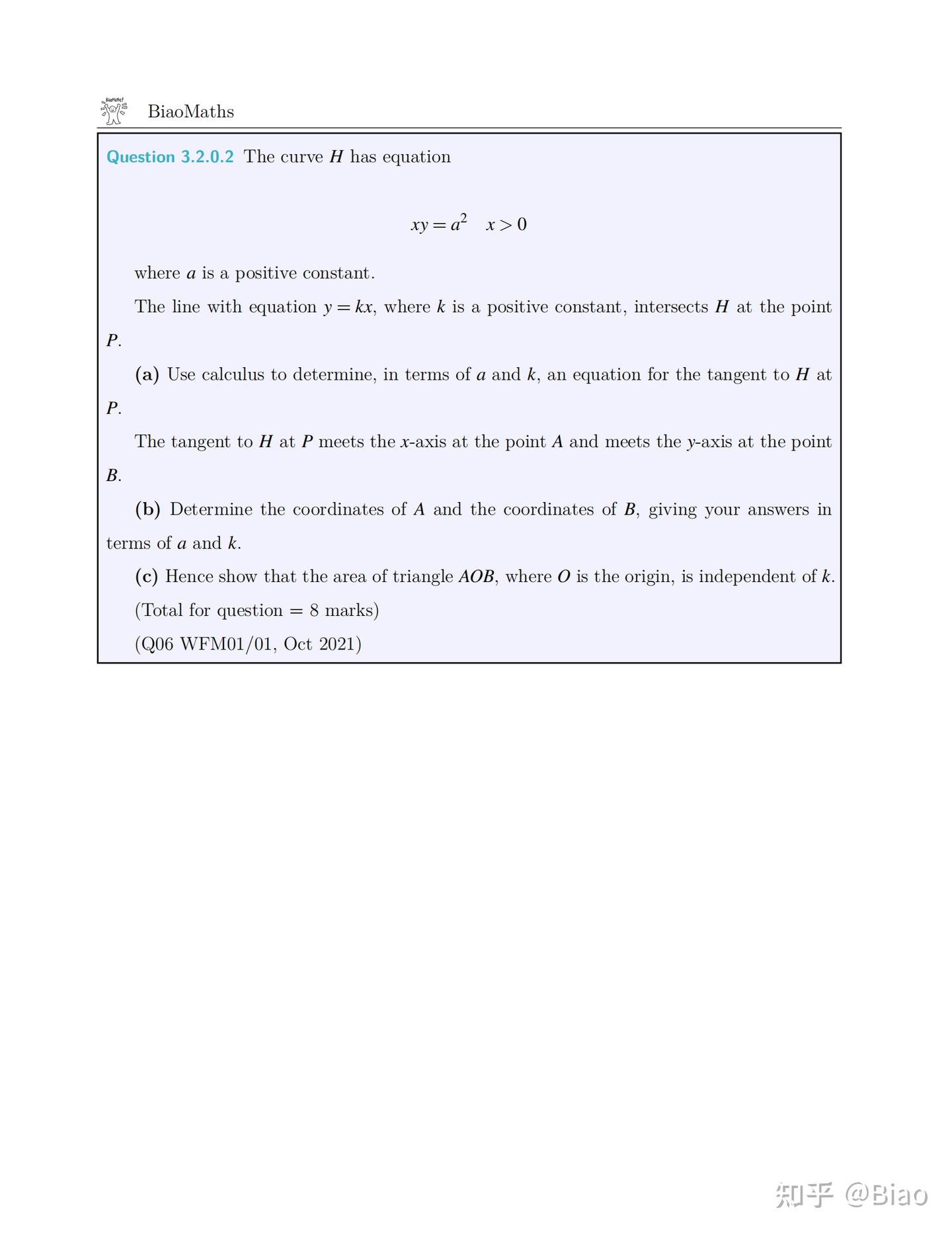 Edexcel FP1 Parabolas and hyperbolas (2) - 知乎