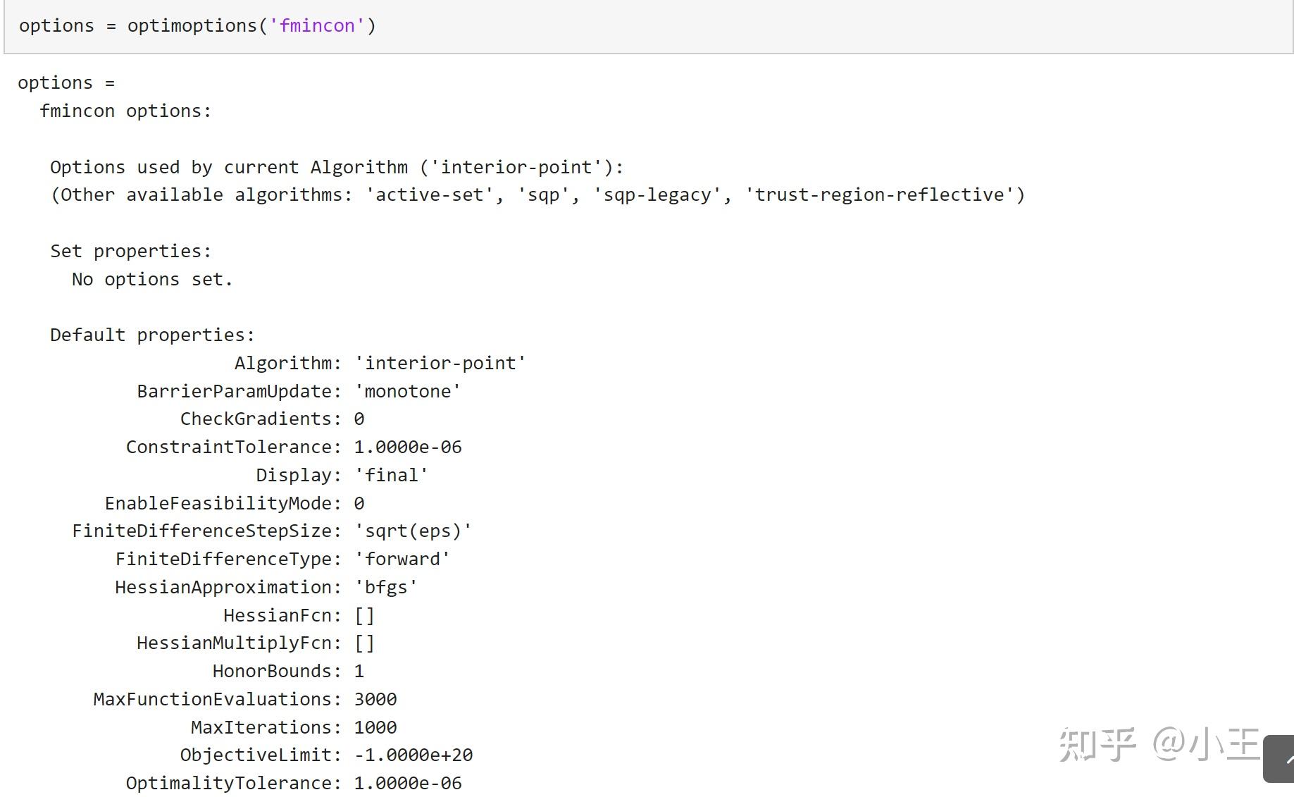 optimoptions函数 - 知乎