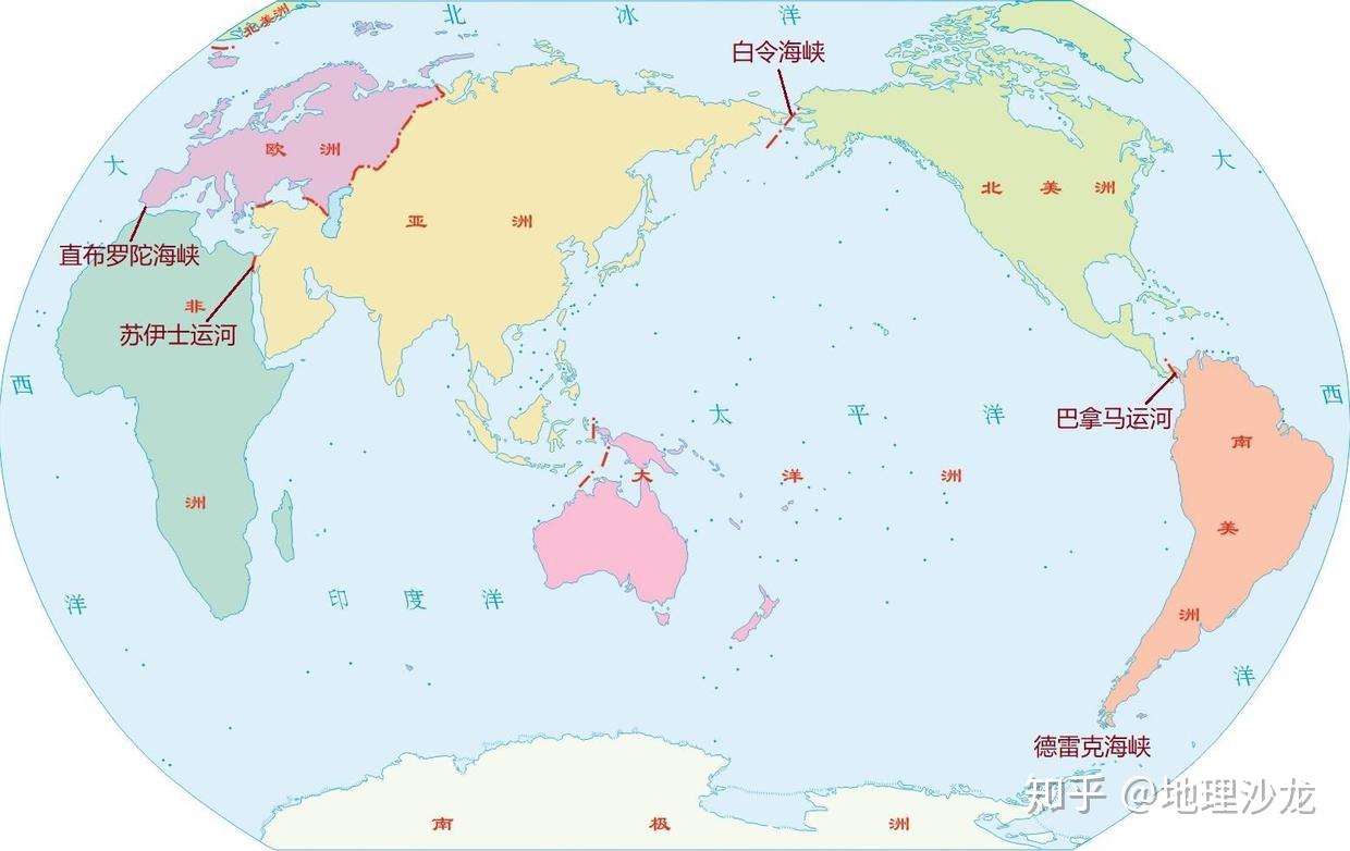 世界上七大洲之间的分界线，分别是哪些地理事物？ - 知乎