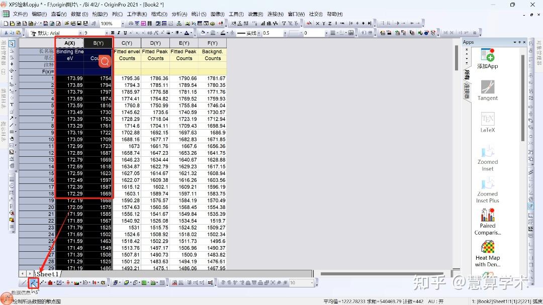 Avantage数据如何精准绘图？Origin实现XPS分峰叠加与颜色填充！ - 知乎