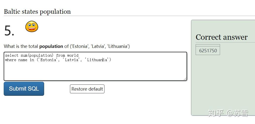 sqlzoo练习5(含答案)：SUM and COUNT - 知乎
