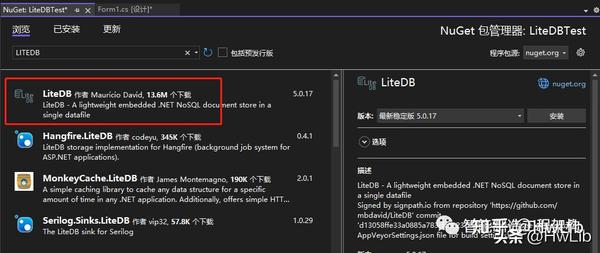 C#开发的轻量级LiteDB数据库 - 知乎