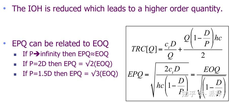 供应链管理之库存管理模型(EOQ)(五)：经济生产批量(EPQ) - 知乎