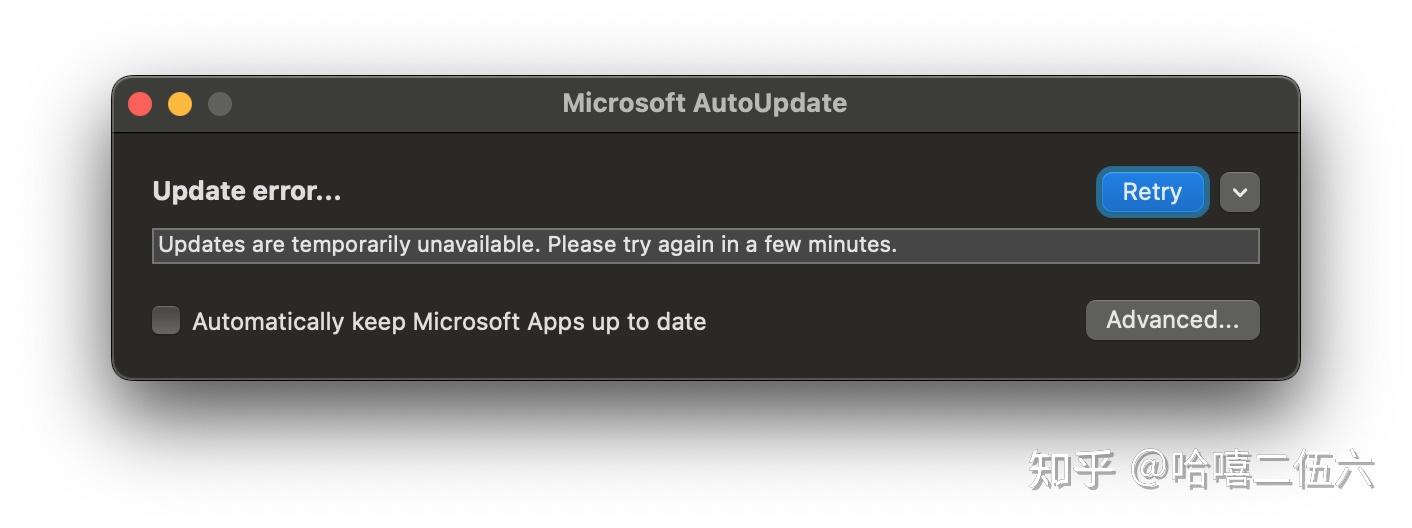 解决 macOS 中 Microsoft AutoUpdate 下载完更新后，一直停留在正在安装状态 - 知乎