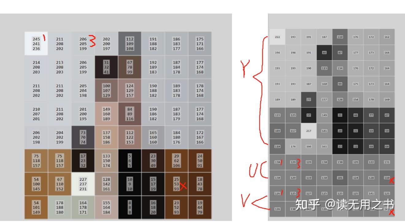 opencv里面yuv和yuv420p到底怎么采样和计算的 - 知乎
