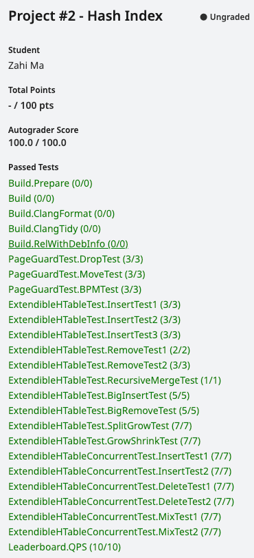 CMU15-445(2023FALL)-Project#2: Extendible Hash Index - 知乎