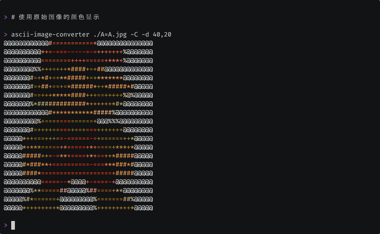 x-cmd pkg | ascii-image-converter - 图像转 ASCII 艺术照工具 - 知乎
