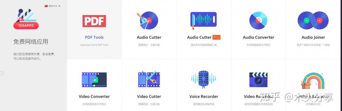 123APPS 免费线上工具：视频/音频编辑转码、录音、PDF 编辑、文档压缩，都能搞定！ - 知乎