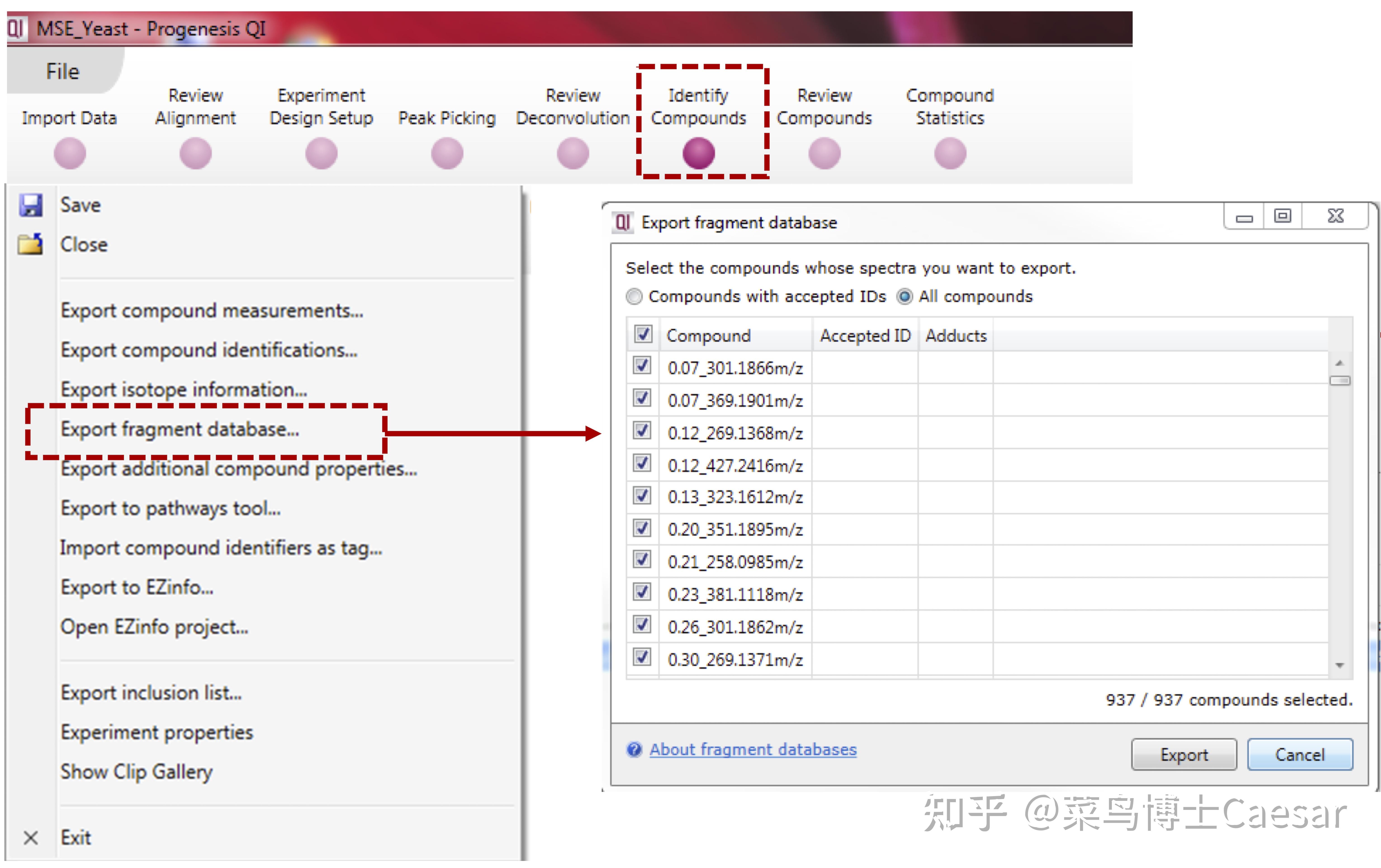 FBMN with Progenesis QI 分子网络GNPS - 知乎
