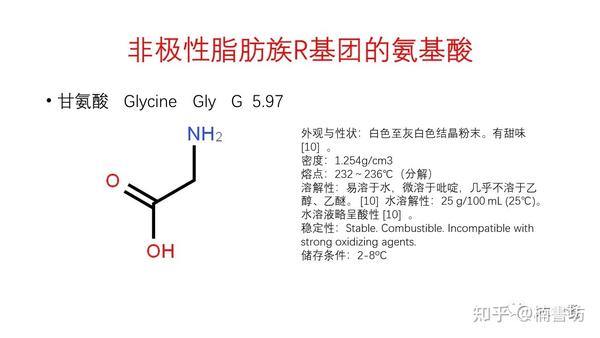 氨基酸结构式与分类 - 知乎
