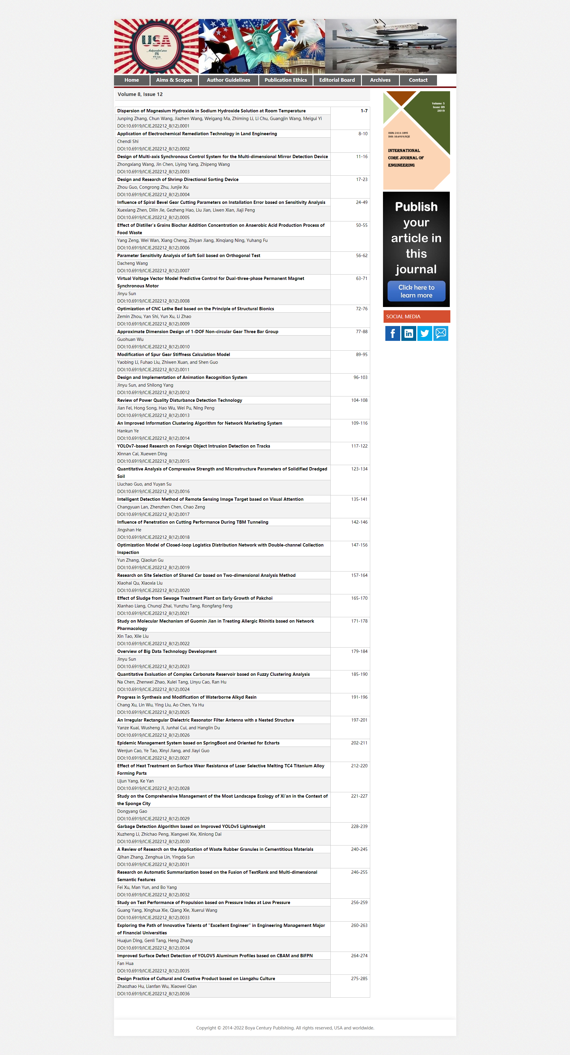 International Core Journal of Engineering (ICJE) ISSN: 2414-1895 - 知乎