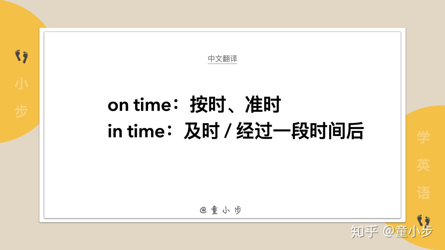 on time和in time的用法区别 #英语固定搭配系列#001 - 知乎