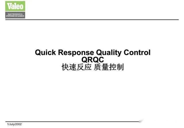 QRQC快速反应质量控制(Valeo)-PPT课件 - 知乎