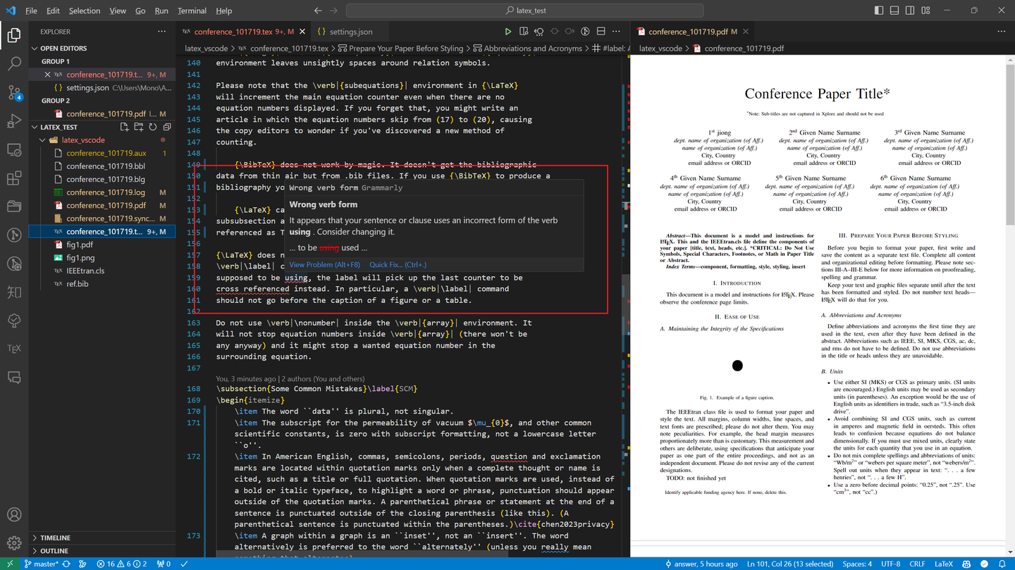 科研论文编写神器：Vscode + latex + grammarly + github copilot - 知乎