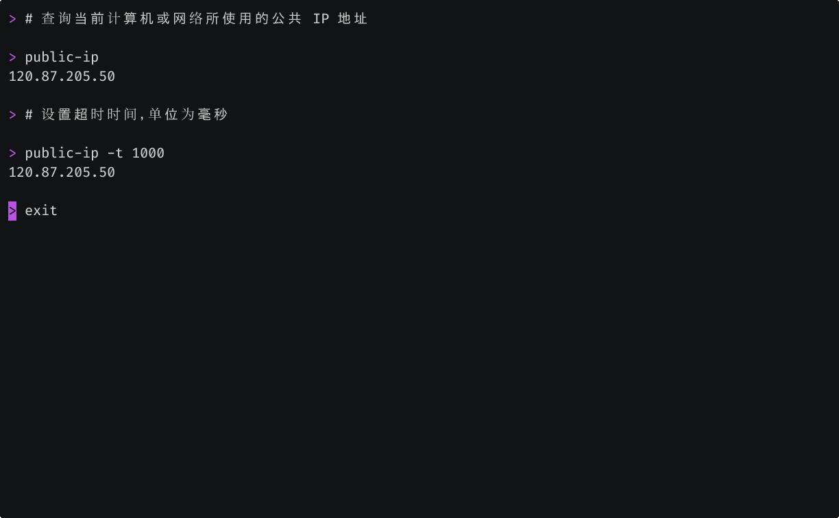 x-cmd pkg | public-ip-cli - 公共 IP 地址查询工具 - 知乎