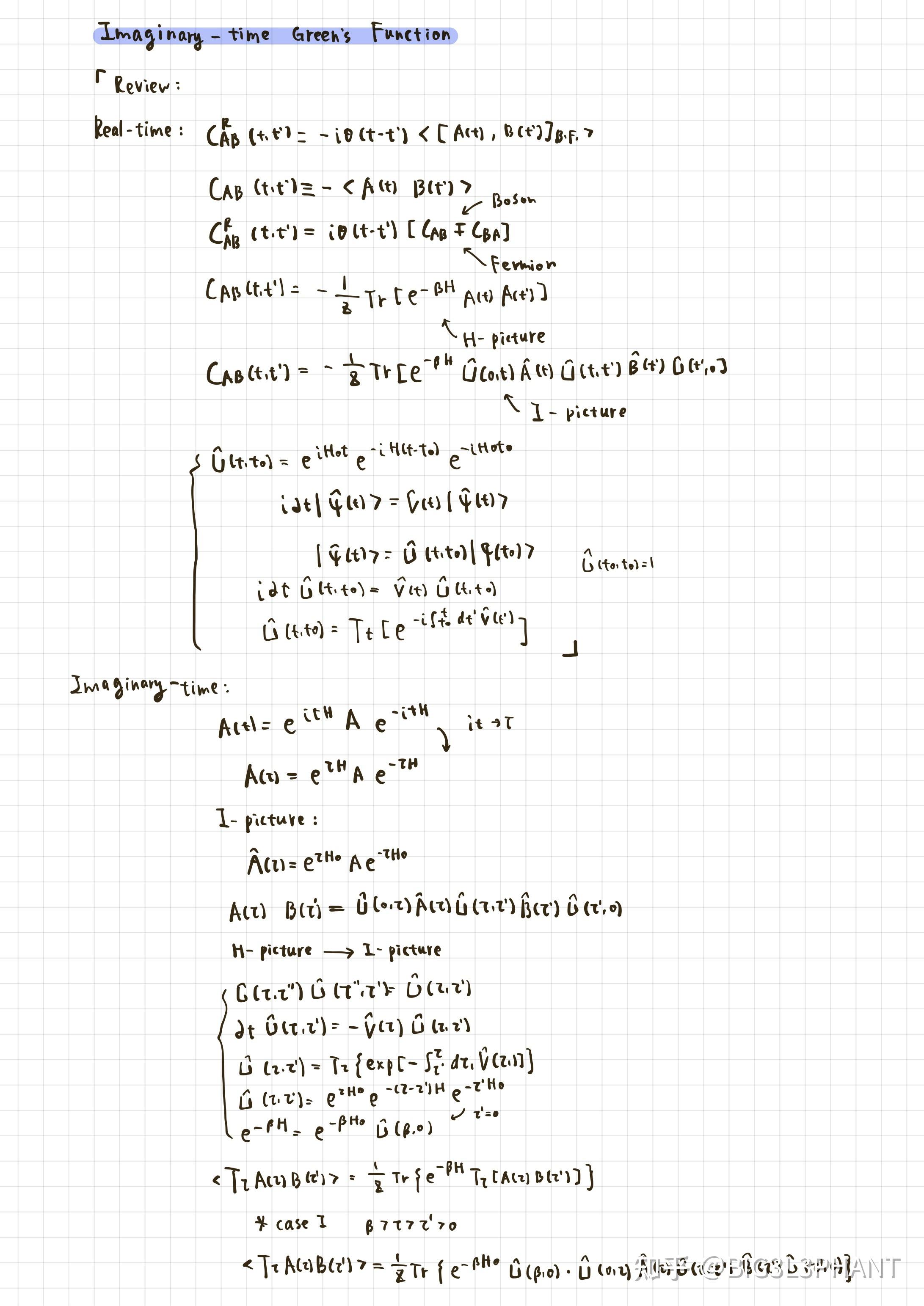 Imaginary-time Green’s Function - 知乎