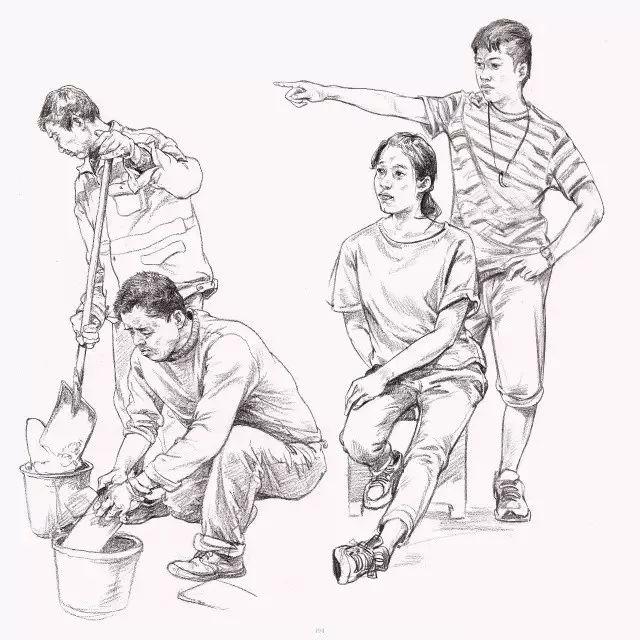 速写人物临摹素材 - 知乎