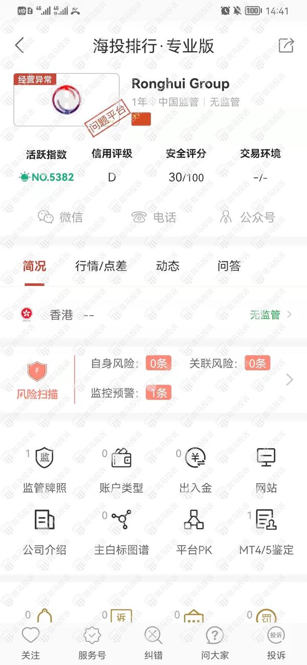 Ronghui Group外汇监管合规吗？出入金顺利吗？ - 知乎