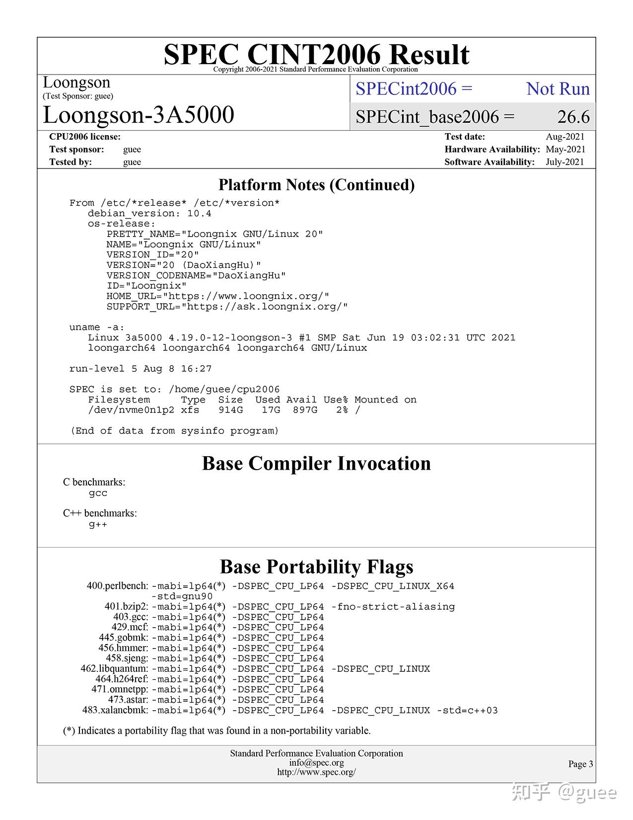 在龙芯3A5000上测试SPEC CPU 2006 - 知乎