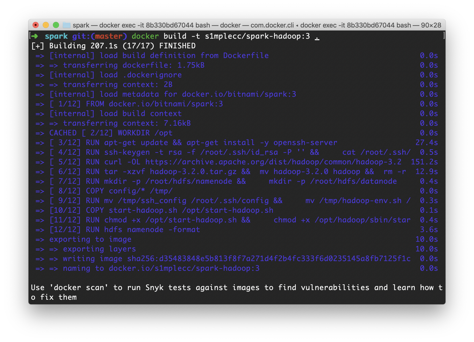 使用 Docker 快速部署 Spark + Hadoop 大数据集群 - 知乎