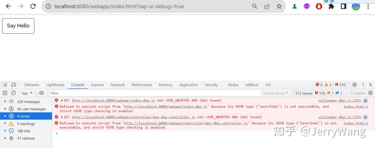 关于 Sap Ui5 学习教程示例代码里 Chrome 开发者工具 Console 面板里一些错误消息的说明试读版 知乎
