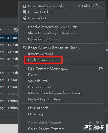 git 中撤销 commit(IDEA版) - 知乎