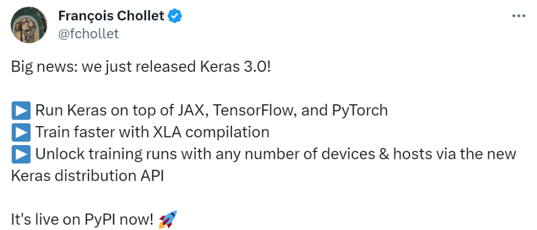 Keras 3 0正式发布:可用于tensorflow、jax和pytorch 知乎