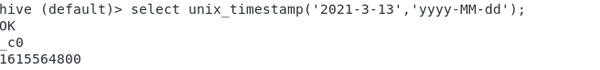 Hive unix timestamp from unixtime 