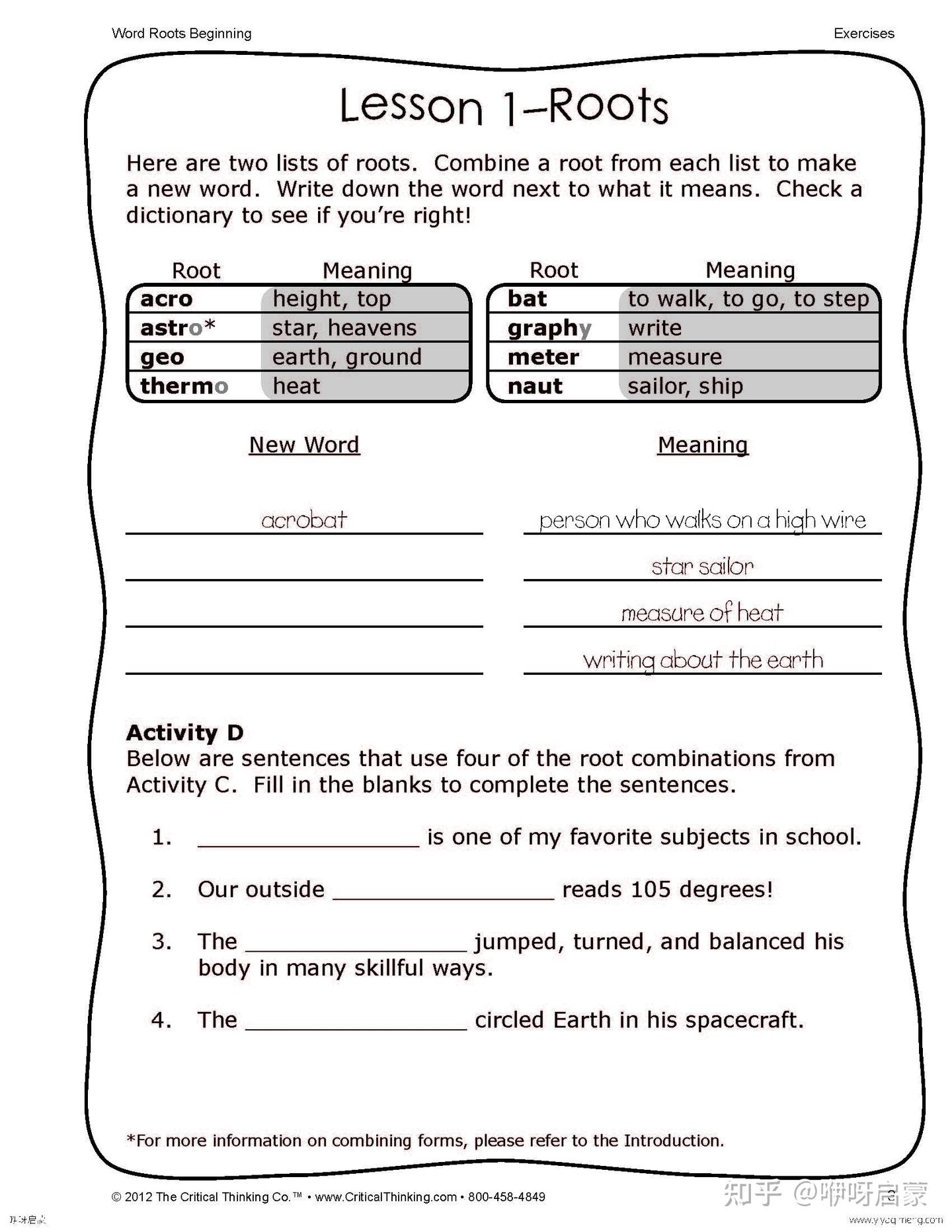 Word Roots 英文词根教材PDF 带练习册 - 知乎